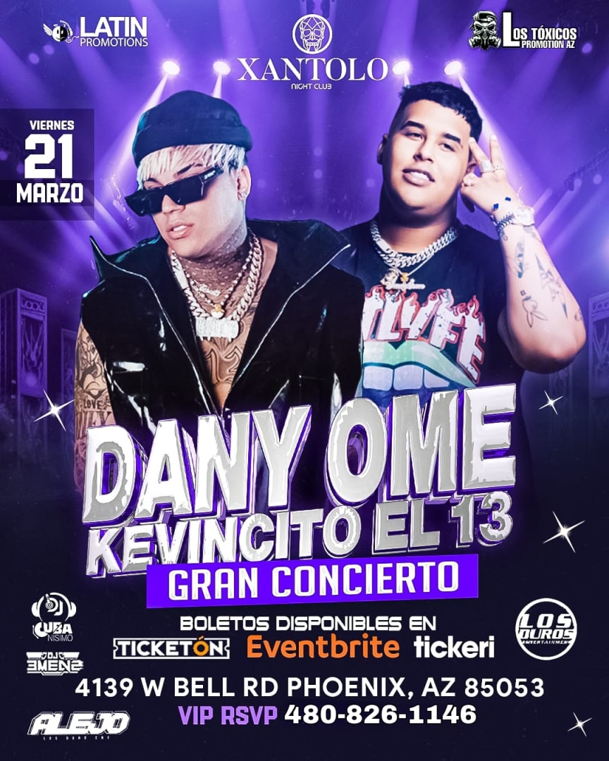 GRAN CONCIERTO DANY OME AND KEVIN ITO EL 13 Tickets | Boletos - Xantolo ...