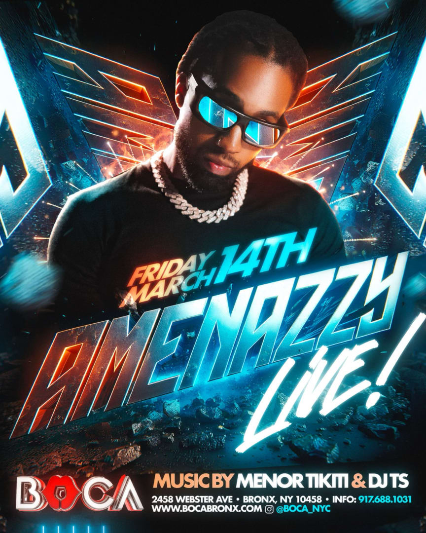 Amenazzy en vivo in Bronx - Tickets 2025-03-14 | Boca Lounge