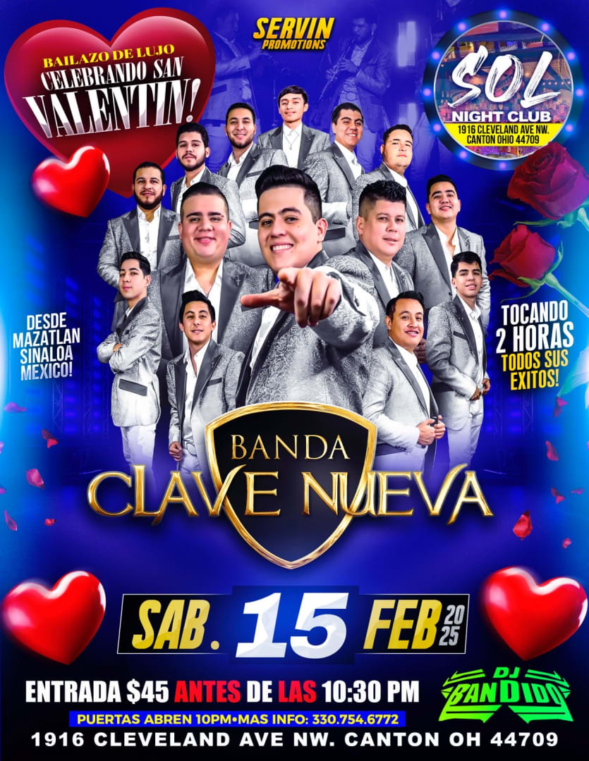 BANDA CLAVE NUEVA Tickets Boletos at Sol Night Club | Canton, Ohio ...