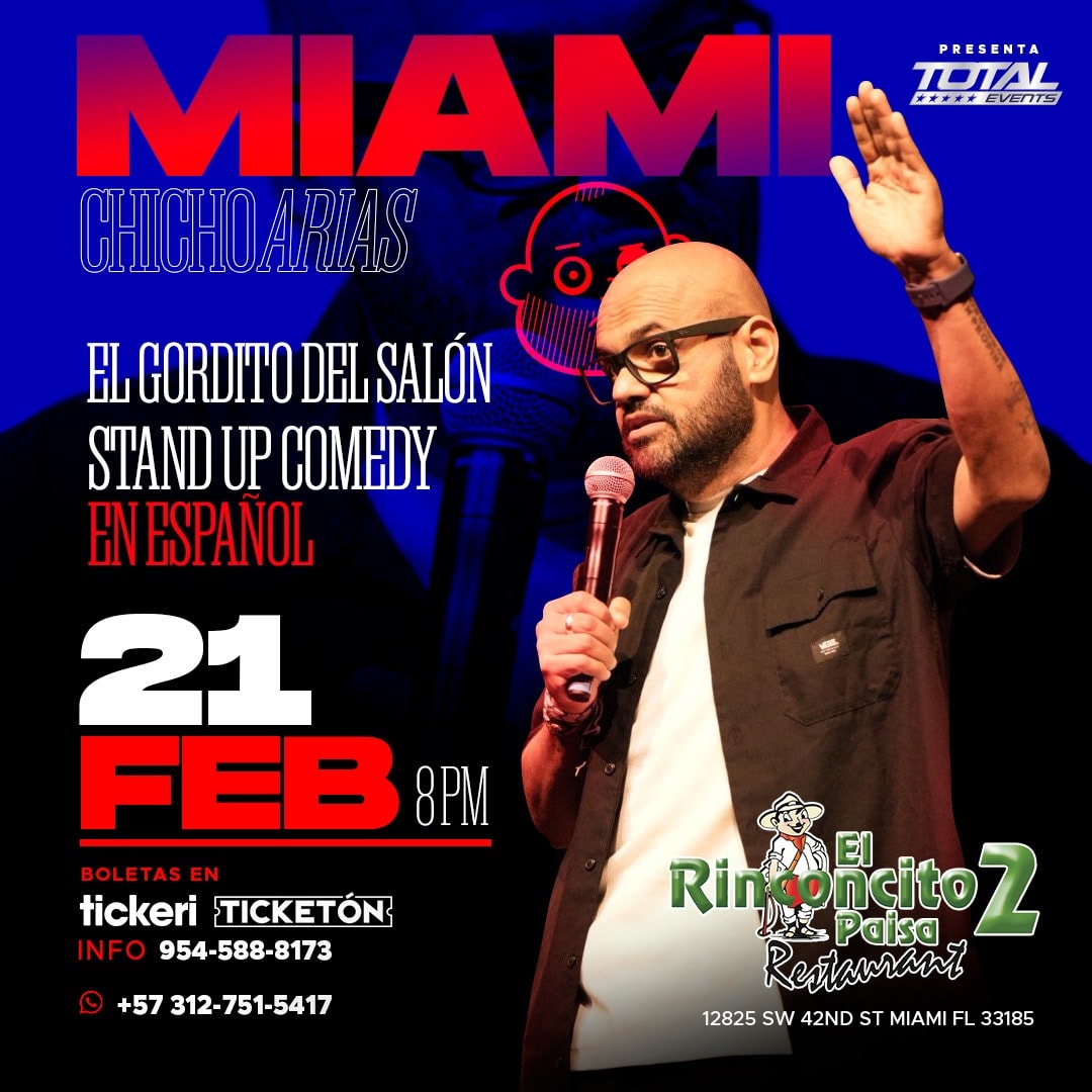 CHICHO ARIAS EL GORDITO DEL SALON STAND UP COMEDY EN ESPAÑOL ! MIAMI ...