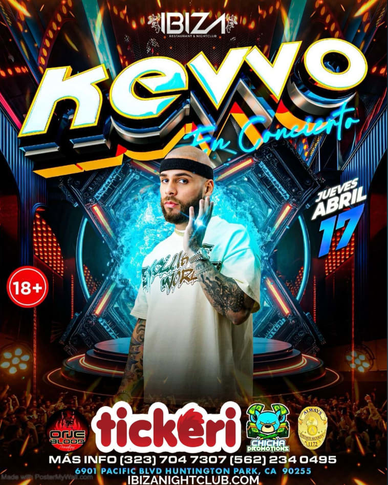 KEVVO EN CONCIERTO!!! in Huntington Park - Tickets 2025-04-17 | Ibiza ...