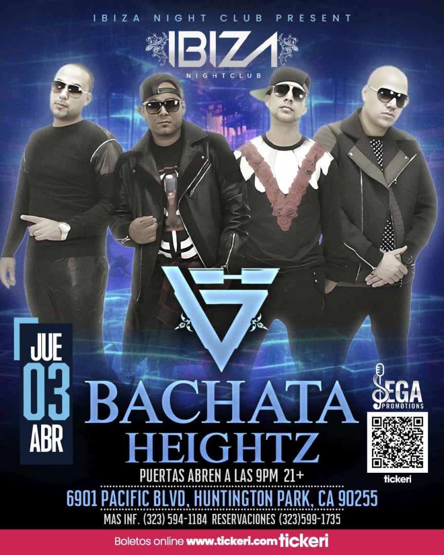 Bachata Heightz at Ibiza Night Club (LA) in Huntington Park - Tickets ...