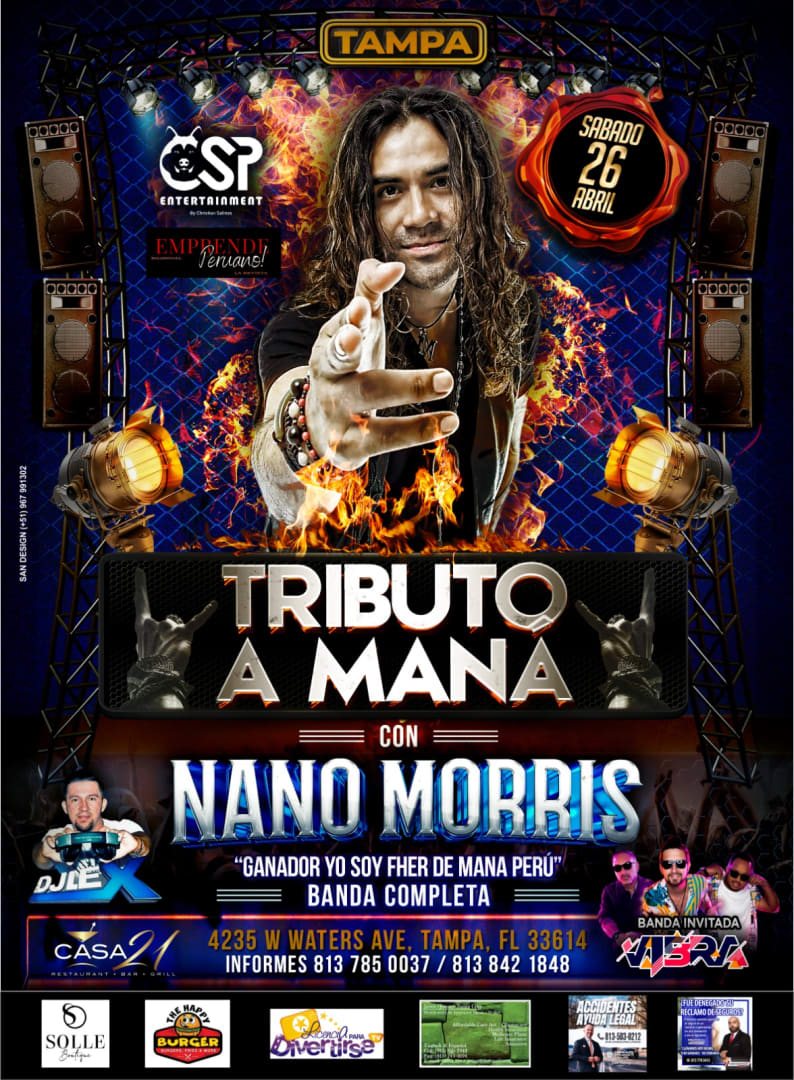 Tributo a Maná en Tampa in Tampa - Tickets 2025-04-26 | Casa 21 ...