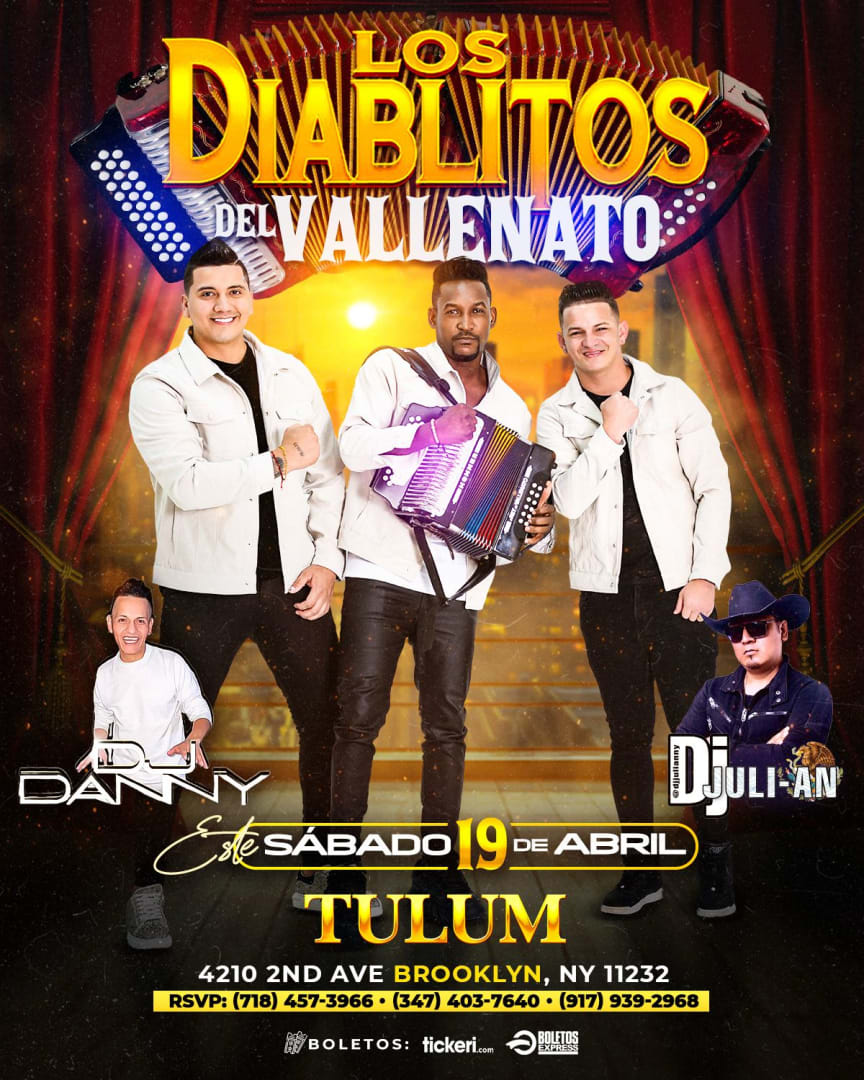 LOS DIABLITOS DEL VALLENATO EN BROOKLYN, NY in Brooklyn - Tickets 2025 ...