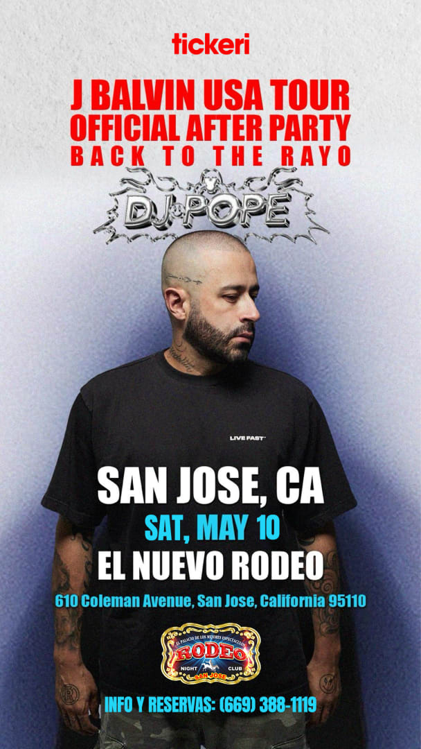 After party oficial J BALVIN -DJ POPE in San Jose - Tickets 2025-05-10 ...