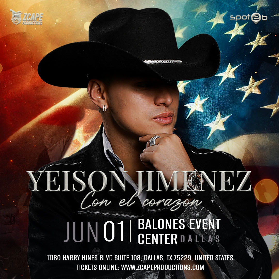 YEISON JIMENEZ EN VIVO EN DALLAS in Dallas - Tickets 2025-06-01 ...