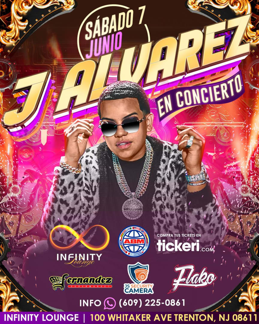 J ALVAREZ - EN TRENTON, NJ - INFINITY LOUNGE - SABADO JULIO 19, 2025 ...