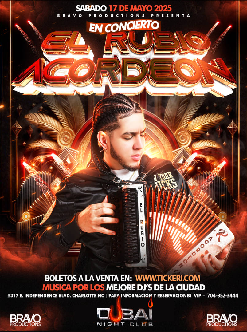 EL RUBIO ACORDEON "EN CONCIERTO" SABADO 17 DE MAYO 2025 @ CLUB DUBAI ...