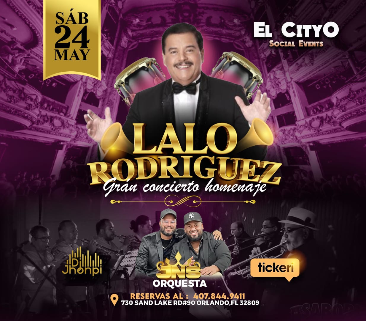 HOMENAJE A LALO RODRIGUEZ EL CONCIERTO Tickets | Boletos - El CityO ...