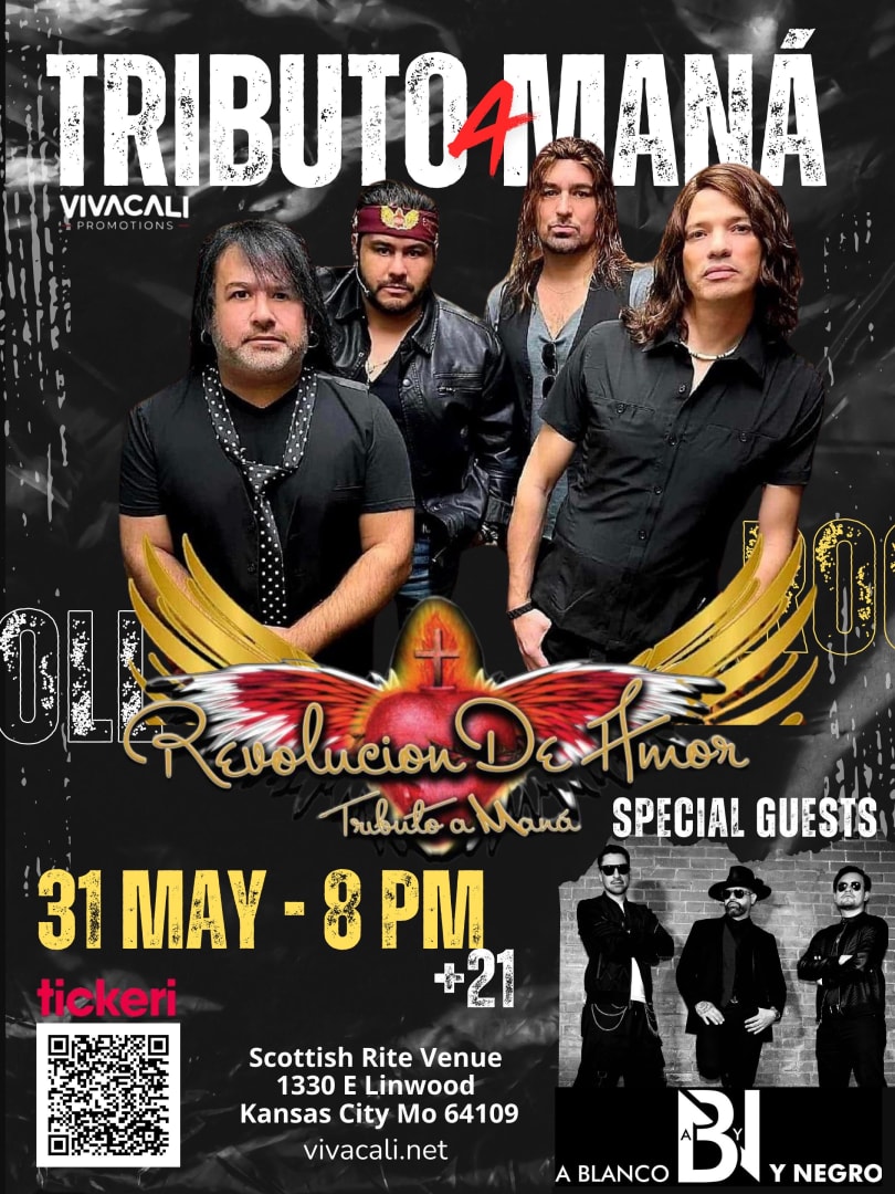 RDA TRIBUTO a MANA con invitado especial BLANCO Y NEGRO in Kansas City ...