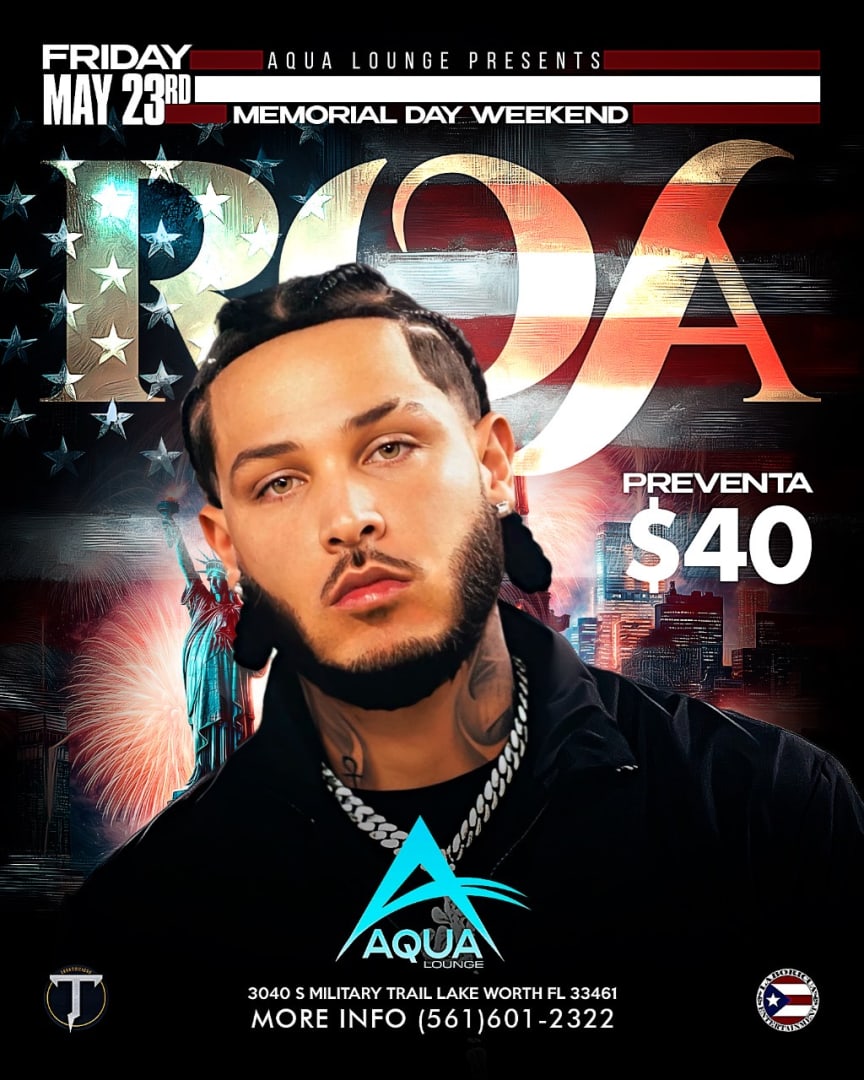 ROA LIVE in Lake Worth Beach - Tickets 2025-05-23 | Aqua Lounge