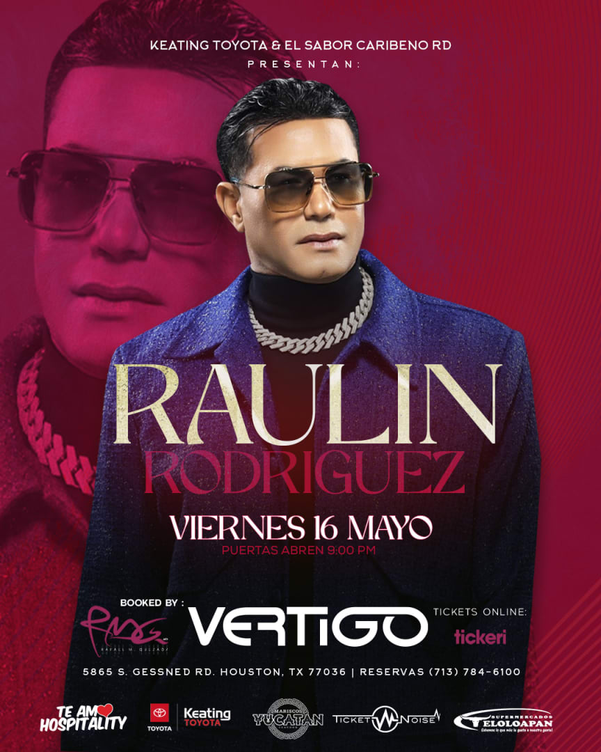 Raulin Rodriguez in Houston - Tickets 2025-05-16 | Vertigo club