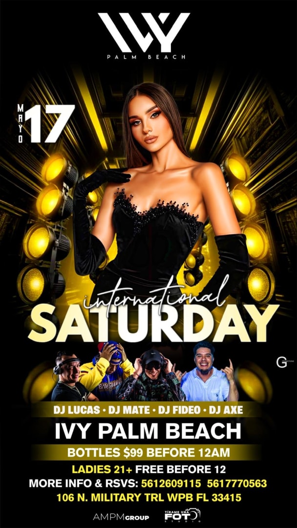 INTERNATIONAL SATURDAY / IVY PALM BEACH in West Palm Beach - Tickets ...