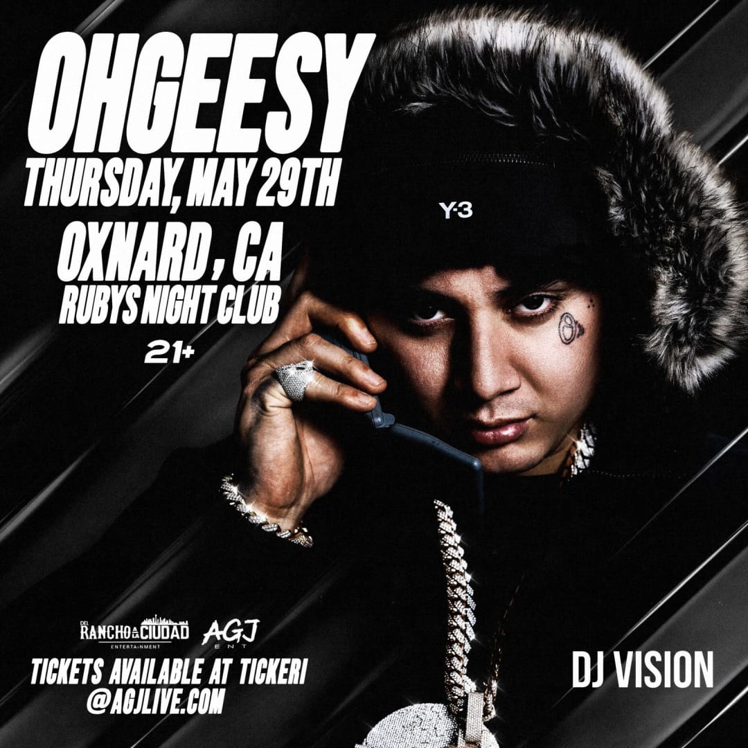 Ohgeesy Live in Oxnard – One Night Only Tickets | Boletos - Ruby's Cafe ...