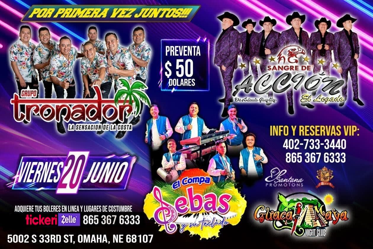 Super Bailazo con Grupo Tronador & El Compa Sebas & Sangre de Accion en ...