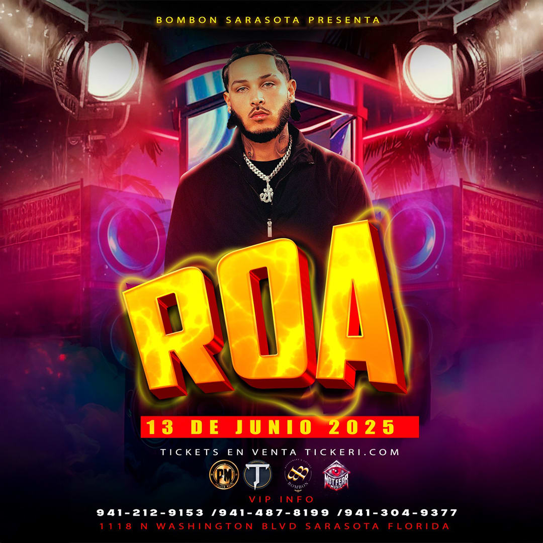ROA in Sarasota - Tickets 2025-06-13 | Bombón Restaurant & Lounge