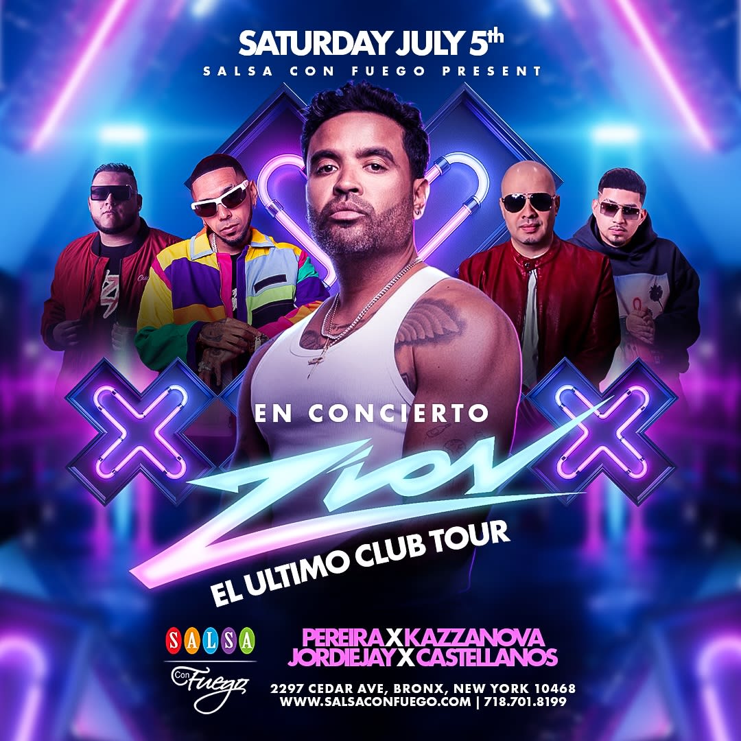 Zion En Concierto July 5th at Salsa Con Fuego in Bronx - Tickets 2025 ...