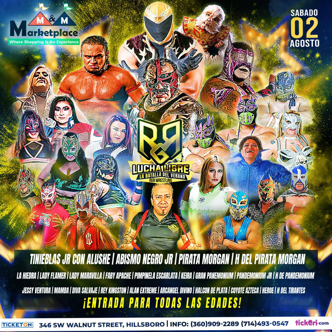 Lucha Libre en Portland con Tinieblas Jr. con Alushe, Abismo Negro Jr ...