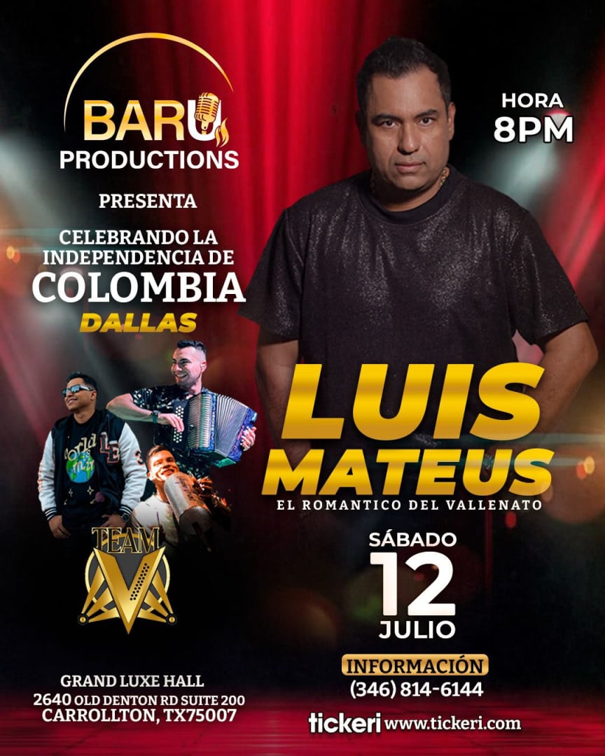 Luis Mateus in Carrollton - Tickets 2025-07-12 | Grand Luxe Hall