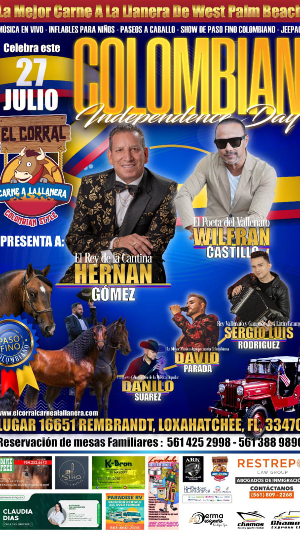 Colombian Independence Day in LOXAHATCHEE - Tickets 2025-07-27 | El ...