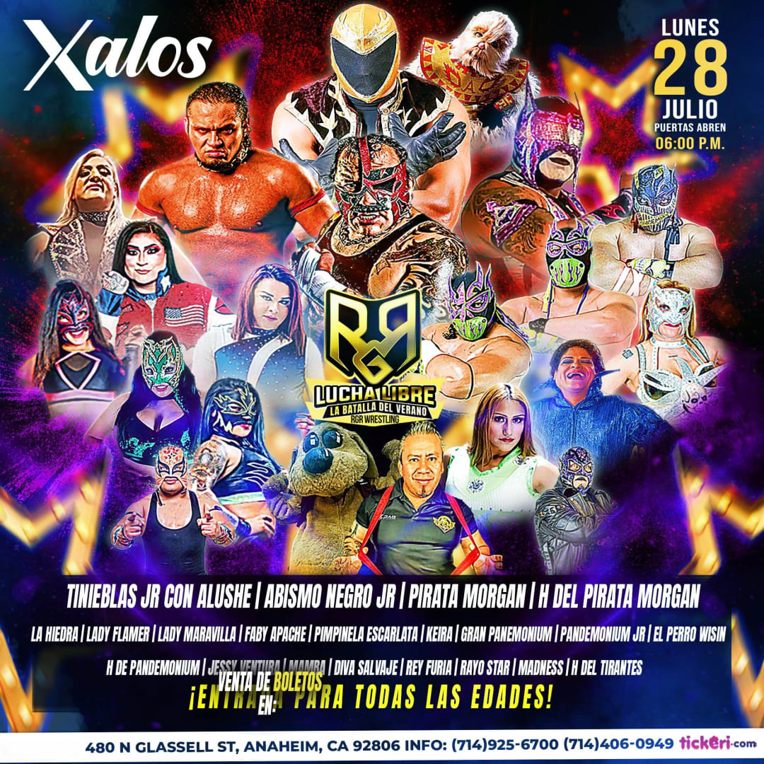 Lucha Libre en Anaheim con Tinieblas Jr. con Alushe, Abismo Negro Jr ...