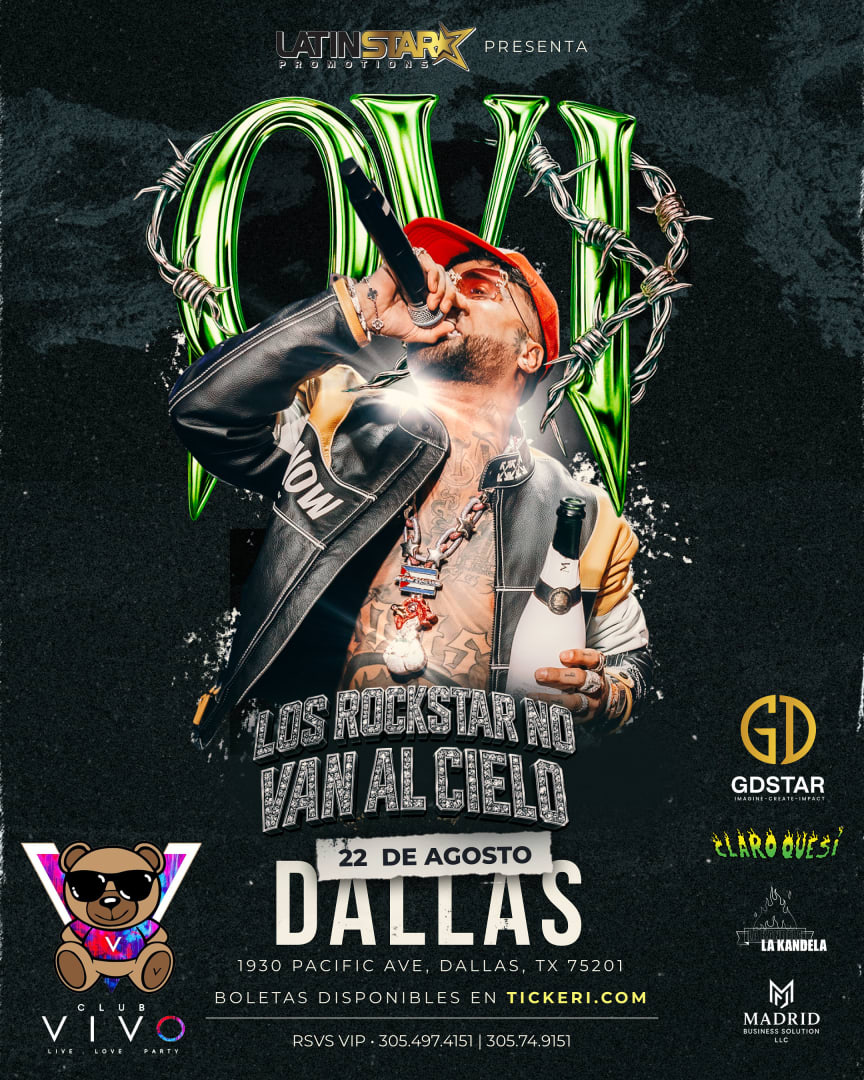 CONCIERTO DE OVI in Dallas - Tickets 2025-08-22 | Club VIVO