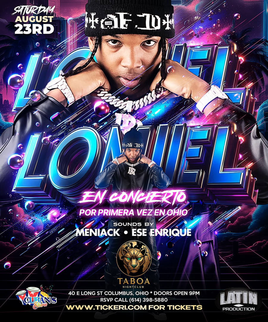 LOMIIEL EN CONCIERTO! in Columbus - Tickets 2025-08-23 | Taboa night club