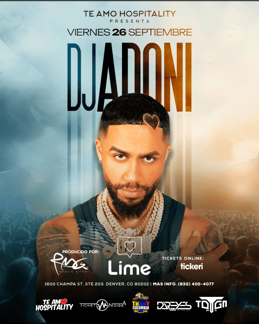 DJ Adoni Tickets | Boletos - Lime, Denver | 2025-09-26 - Tickeri.com