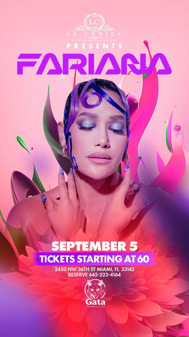 ¡Fariana en Concierto En La Ceniza Miami ! in Miami - Tickets 2025-09 ...