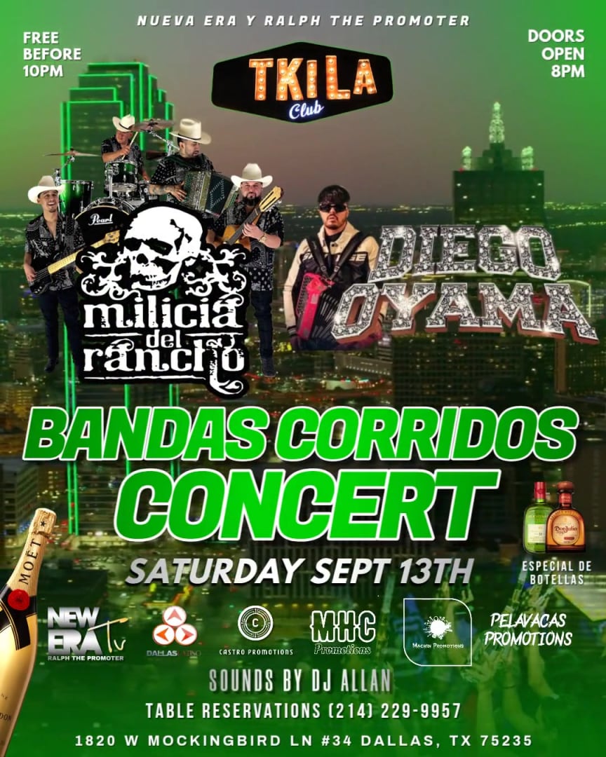 MILICIA DEL RANCHO Y DIEGO OMAYA EN TKILA CLUB SEPTIEMBRE 13 Tickets ...