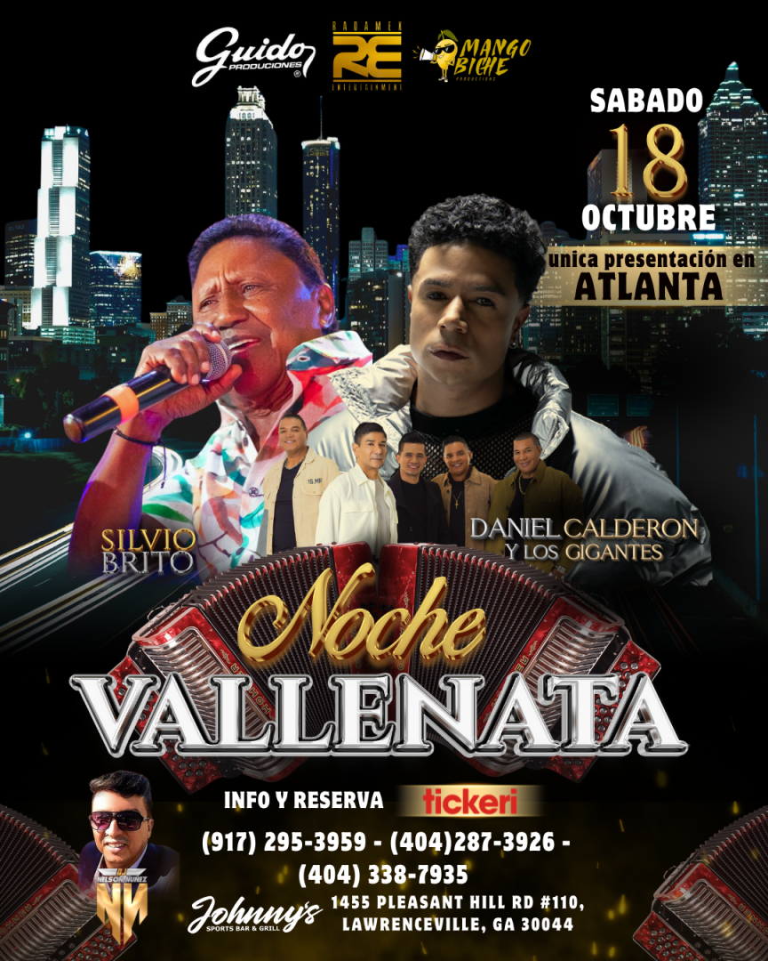 NOCHE VALLENATA EN ATLANTA con DANIEL CALDERON Y LOS GIGANTES - SILVIO ...
