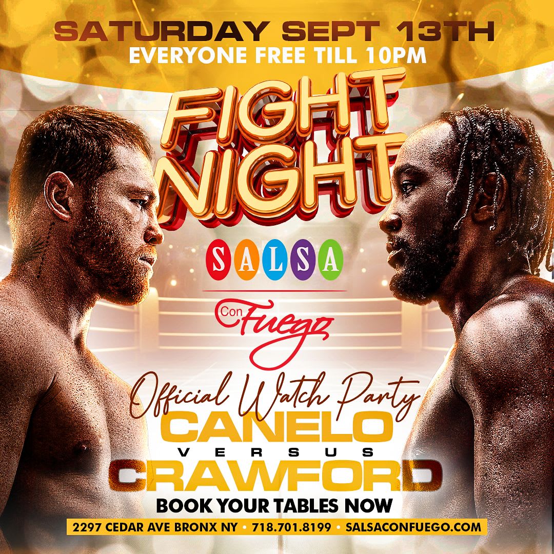 Canelo vs. Crawford – Boxing Watch Party - Free All Night Tickets ...