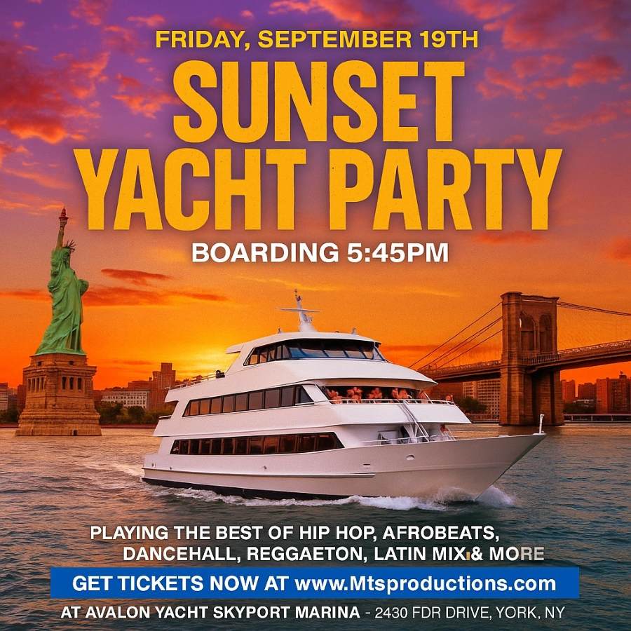 Sunset Yacht Party NYC – Avalon Yacht Cruise | Friday, September 19 ...