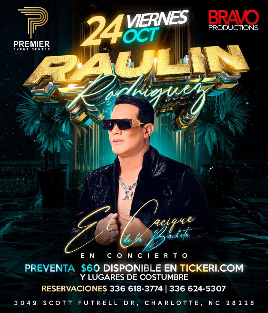Raulin Rodriguez Tickets | Boletos - Premier Event Center, Charlotte ...