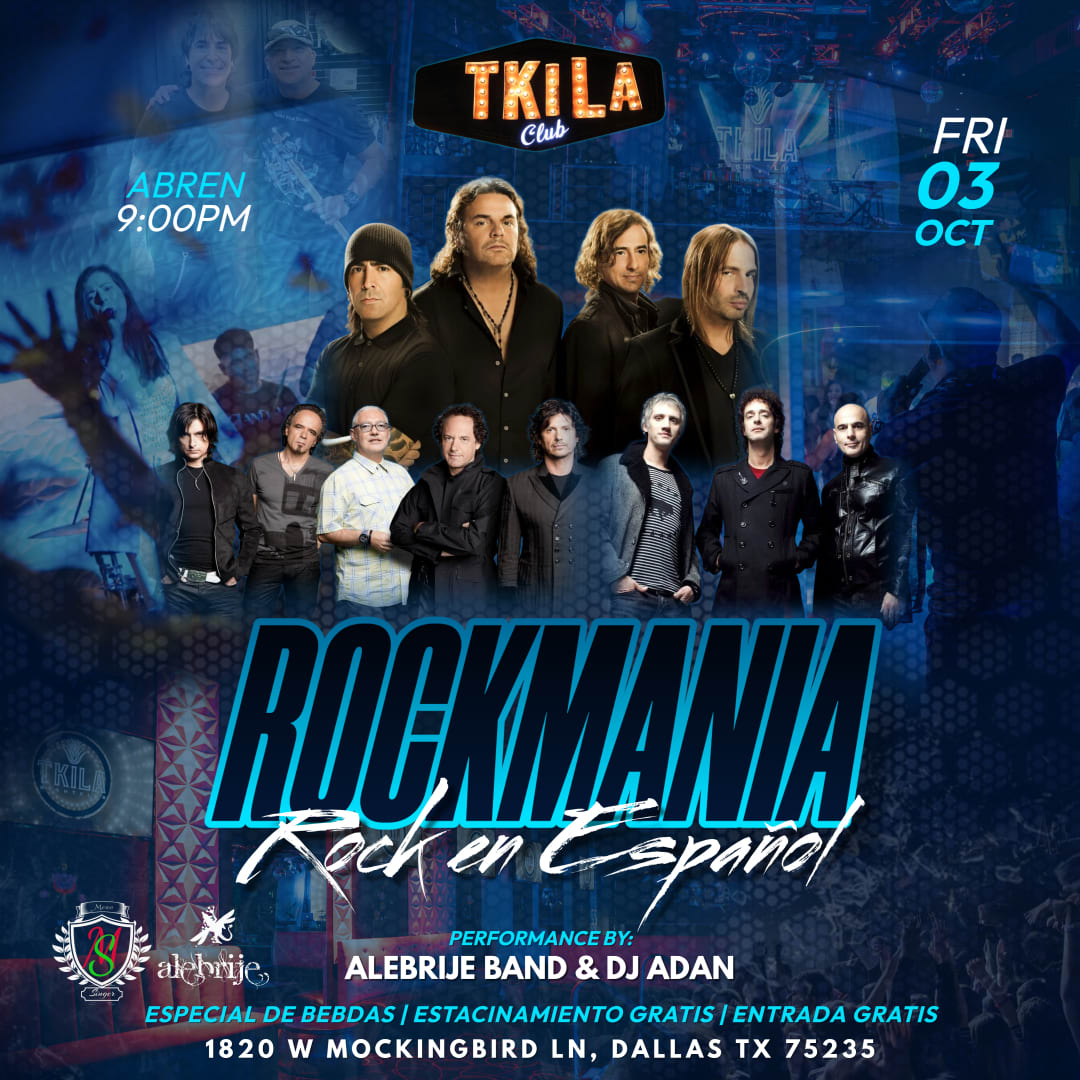 Viernes de ROCKMANIA Rock en Español con Alebrije Band Oct 3 in Dallas ...