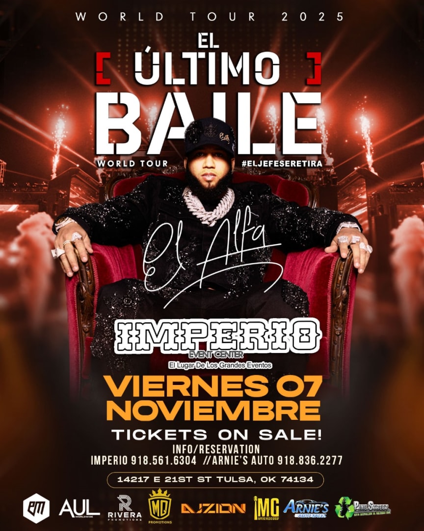 EL ALFA en Tulsa OK in Tulsa - Tickets 2025-11-07 | Imperio Event Center