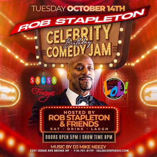 Rob Stapleton Celebrity Comedy Jam Tickets | Boletos - Salsa Con Fuego ...