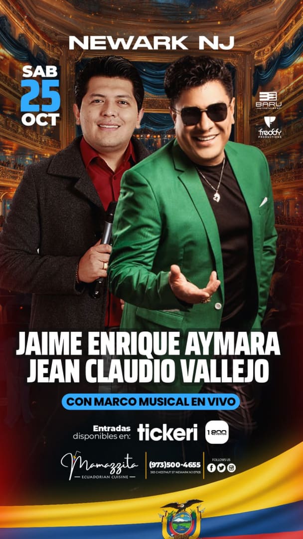 Jaime Enrique Aymara y Jean Claudio Vallejo en New Jersey Tickets ...
