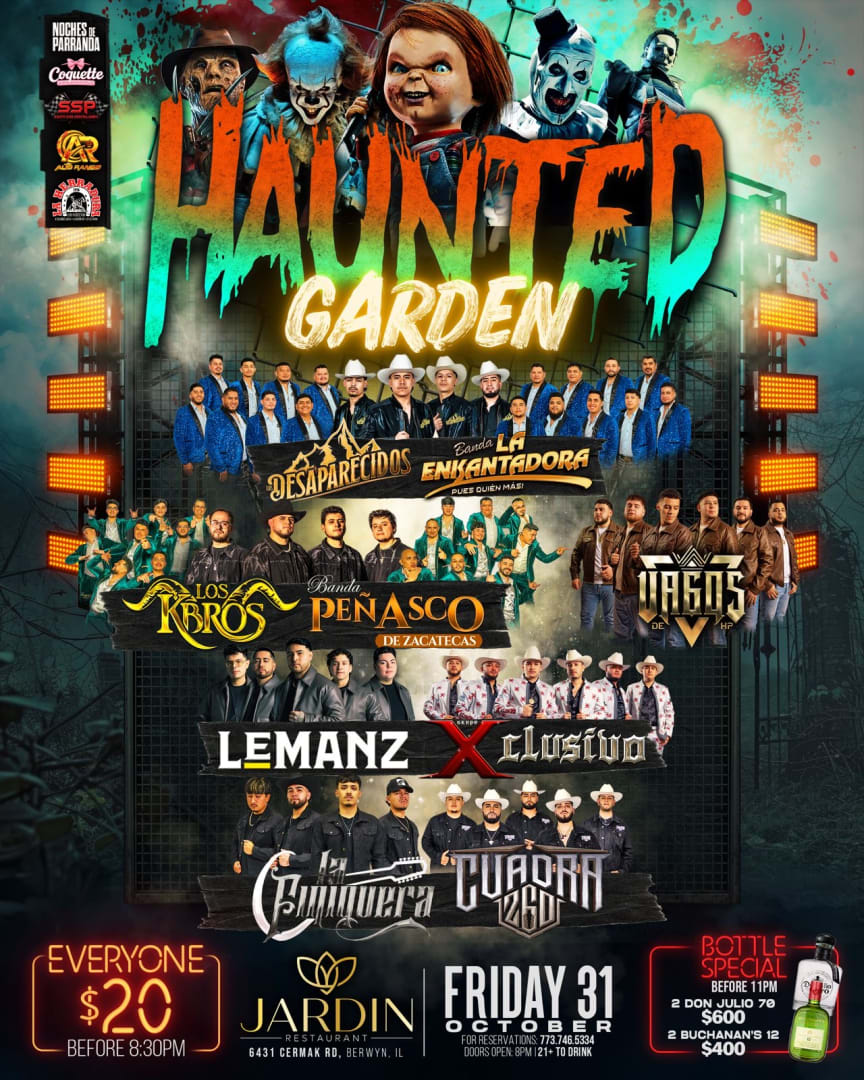 Haunted Garden in Berwyn - Tickets 2025-10-31 | Jardin Restaurant