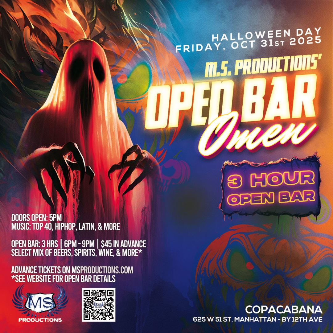 Open Bar Omen, NYC Halloween Party at Copacabana Tickets | Boletos ...