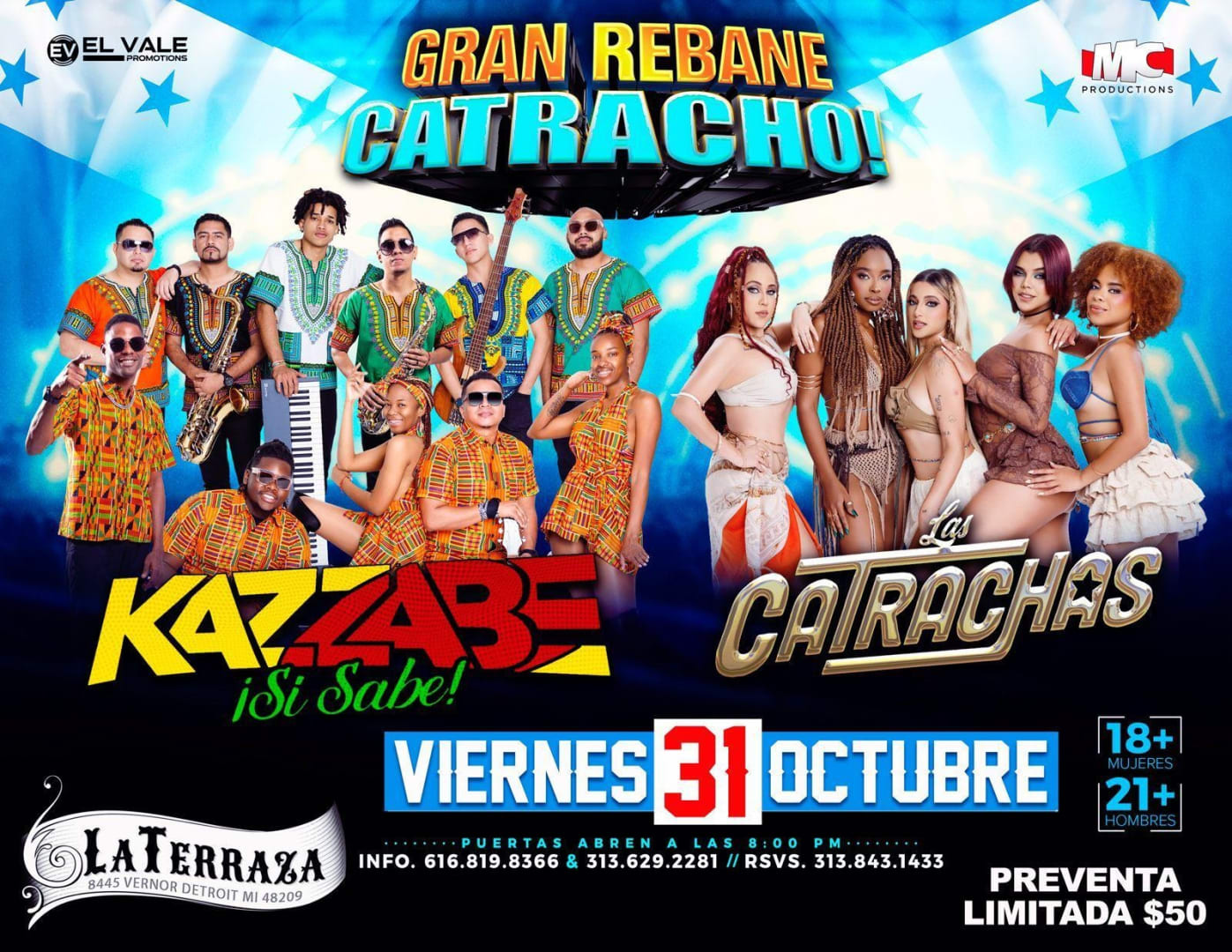 Kazzabe & Las Catrachas en concierto en Detroit in Detroit - Tickets ...