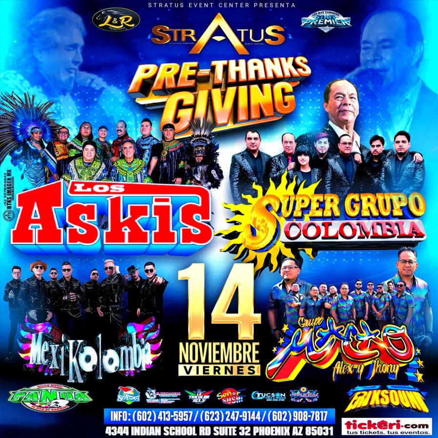 Pre Thanks Giving con Los Askis y Super Grupo Colombia en vivo en ...