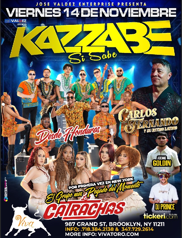 Kazzabe & Las Catrachas en vivo in Brooklyn - Tickets 2025-11-14 | Viva ...
