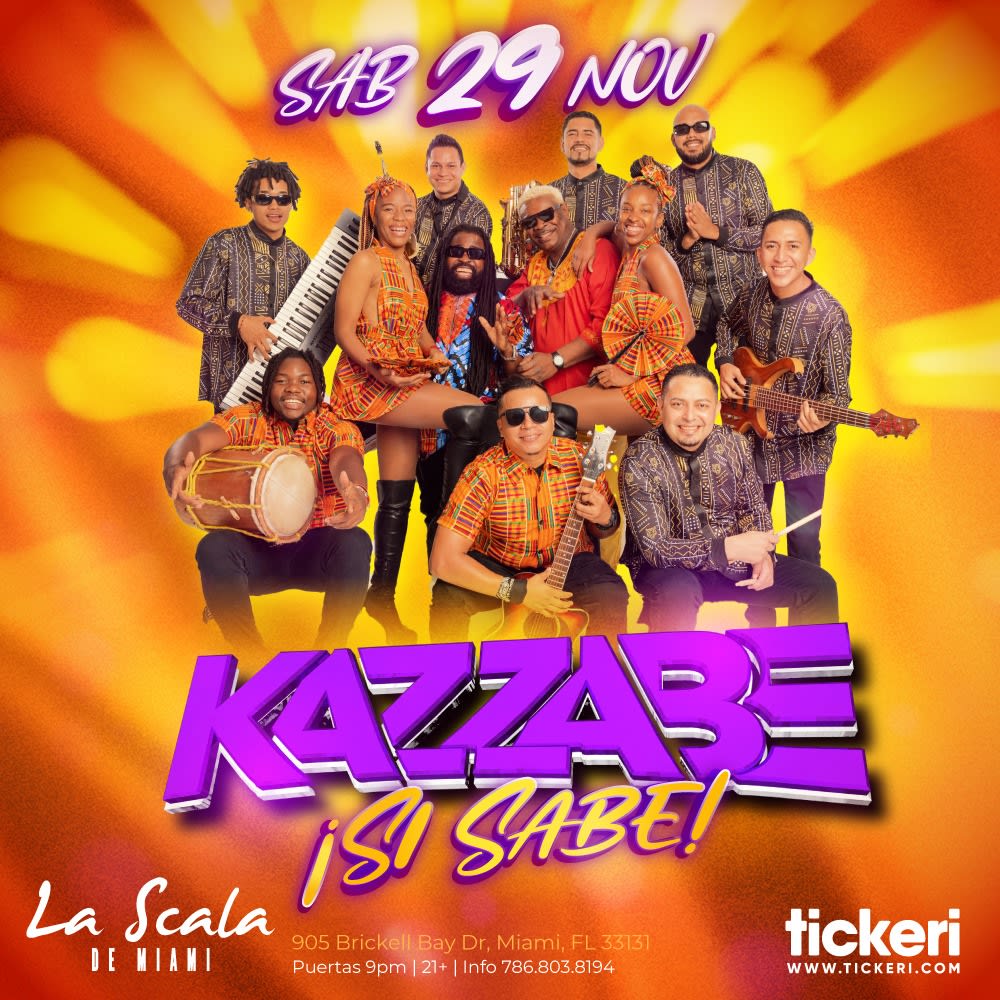 Kazzabe en vivo en Miami Tickets | Boletos - La Scala de Miami, Miami ...