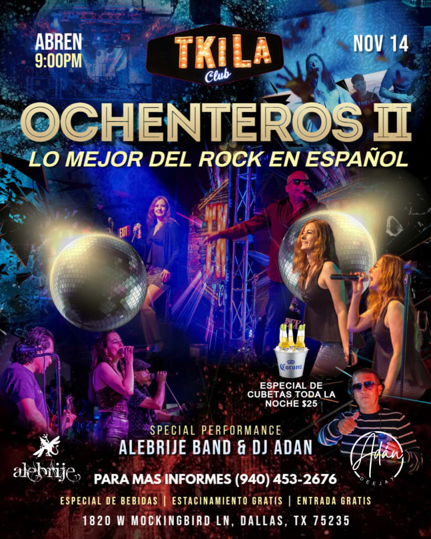 OCHENTEROS 2: LO MEJOR DEL ROCK EN ESPAÑOL 🎸🔥 VIERNES 14 DE NOVIEMBRE ...