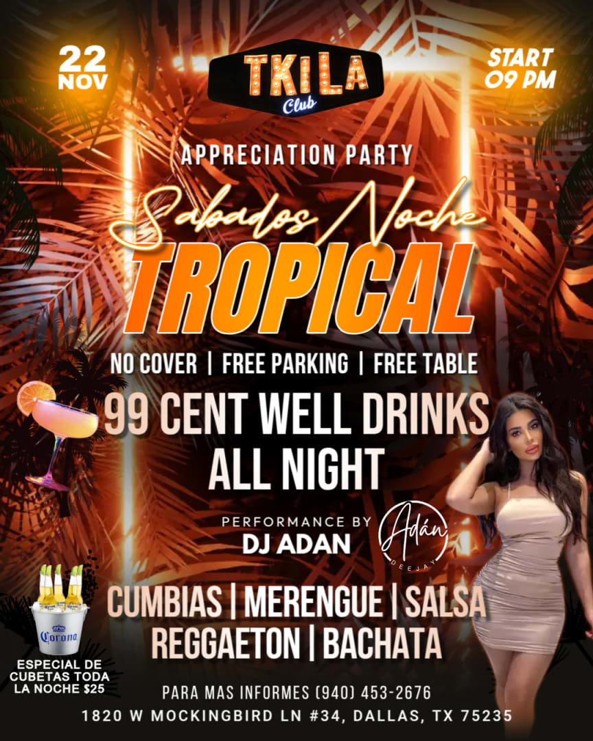 🔥🌴 The Ultimate Tropical Saturday at Tkila Night Club! 💃🎶 Get ready to ...