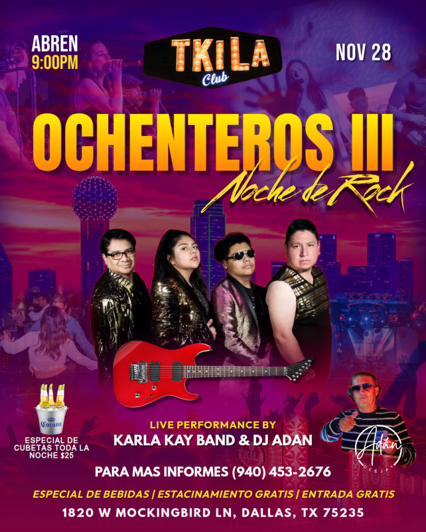 OCHENTEROS 3: LO MEJOR DEL ROCK EN ESPAÑOL 🎸🔥 VIERNES 28 DE NOVIEMBRE ...