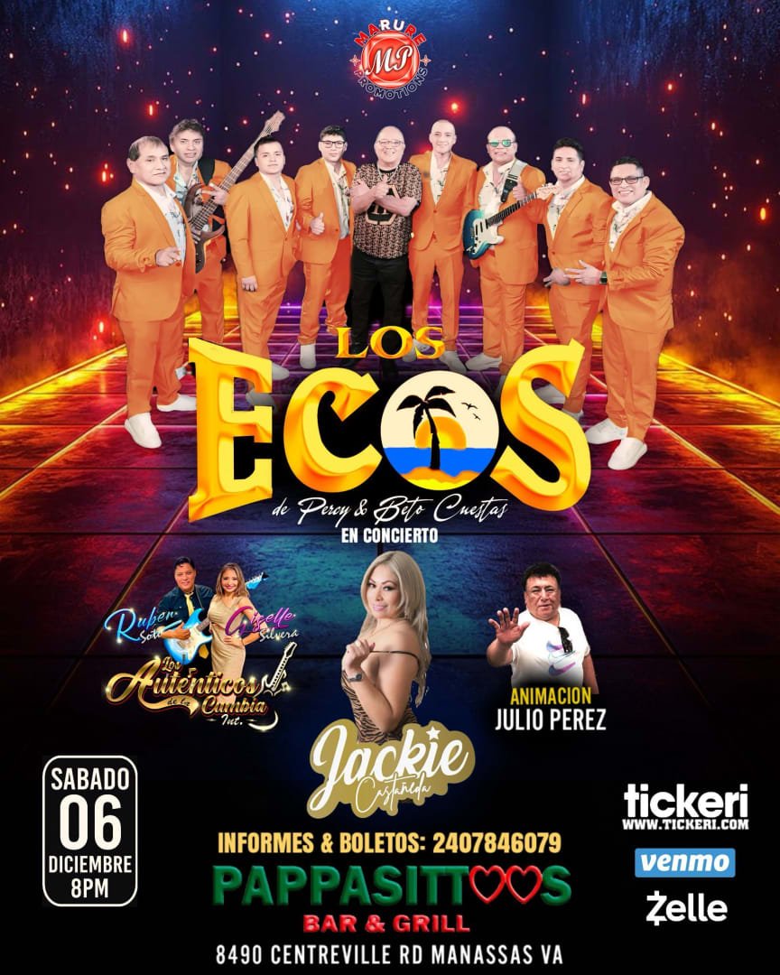 "Los Ecos" , Los Autenticos de la Cumbia y Jackie Castañeda, Noche de ...