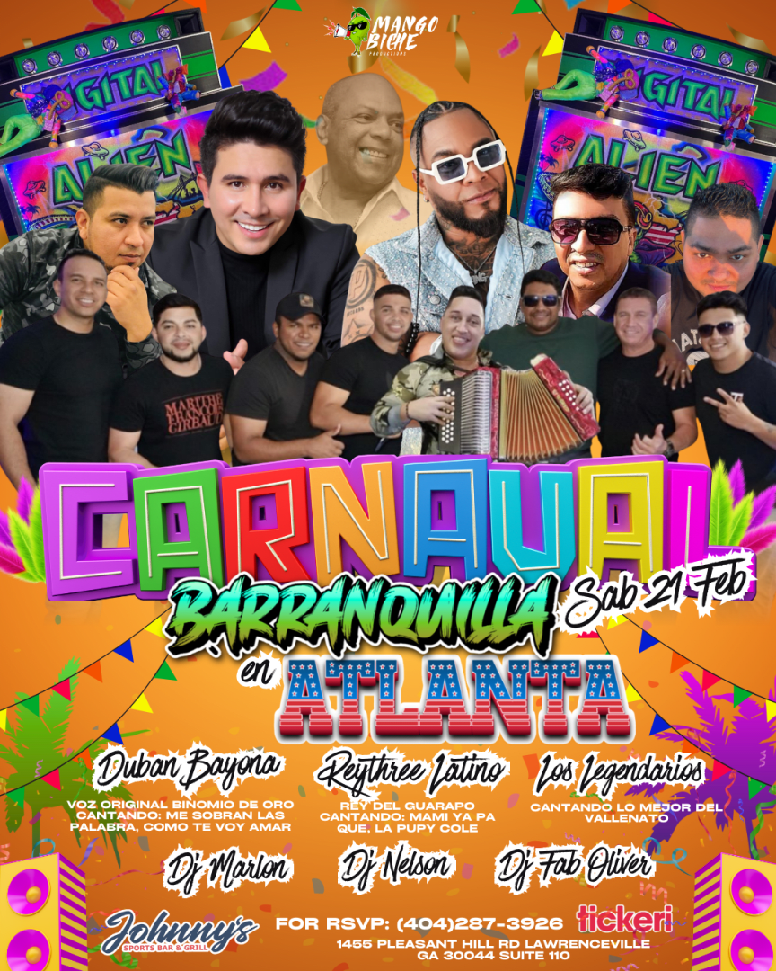 Carnaval de Barranquilla en Atlanta! Duban Bayona voz Binomio de oro ...