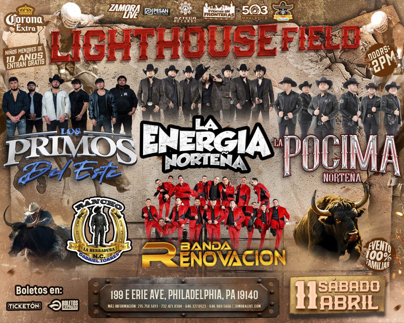 LIGHTHOUSE FIELD. LA ENERGIA NORTEÑA, POCIMA NORTENA Y LOS PRIMOS DEL ...